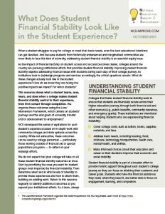 Student Financial Stability – NCII